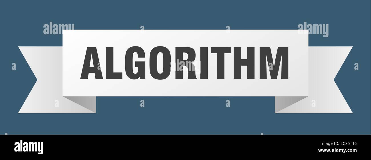 algorithm ribbon. algorithm paper band banner sign Stock Vector Image ...