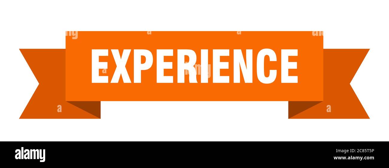 experience ribbon. experience paper band banner sign Stock Vector Image ...