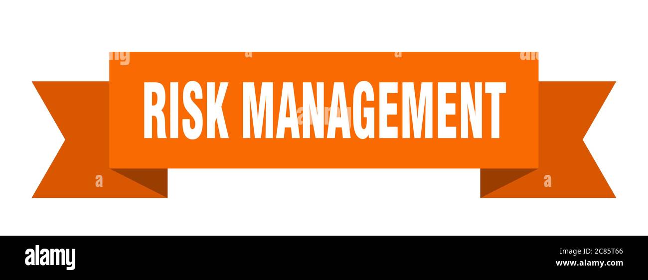 risk management ribbon. risk management paper band banner sign Stock ...