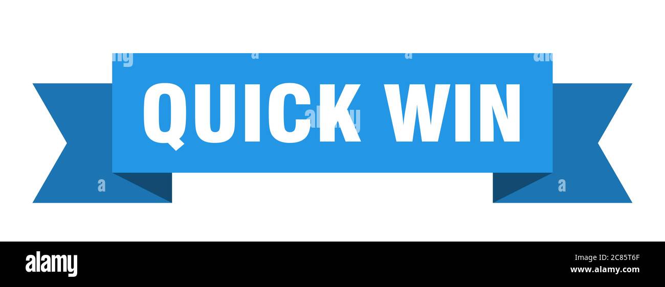 quick win ribbon. quick win paper band banner sign Stock Vector Image ...