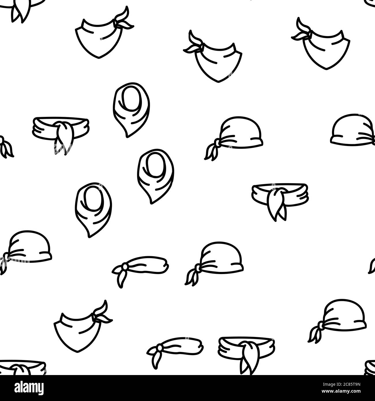 Bandana Hats Vector Seamless Pattern Stock Vector Image & Art - Alamy
