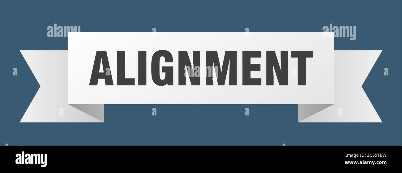 alignment ribbon. alignment paper band banner sign Stock Vector Image ...