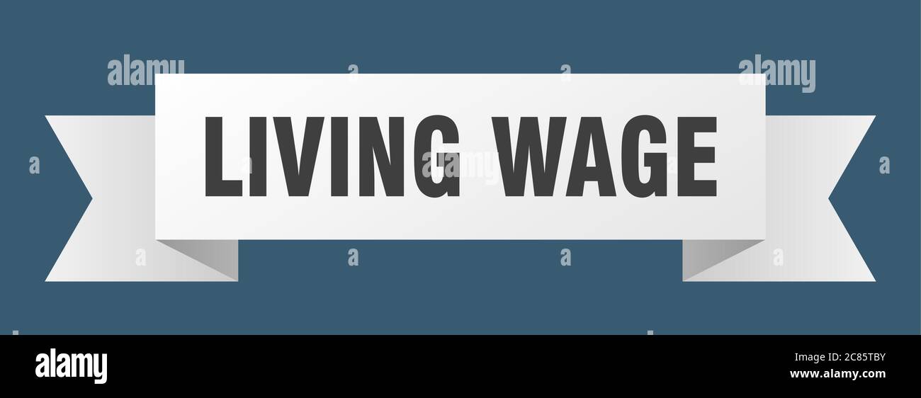 living wage ribbon. living wage paper band banner sign Stock Vector ...