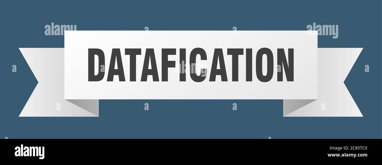 datafication ribbon. datafication paper band banner sign Stock Vector ...