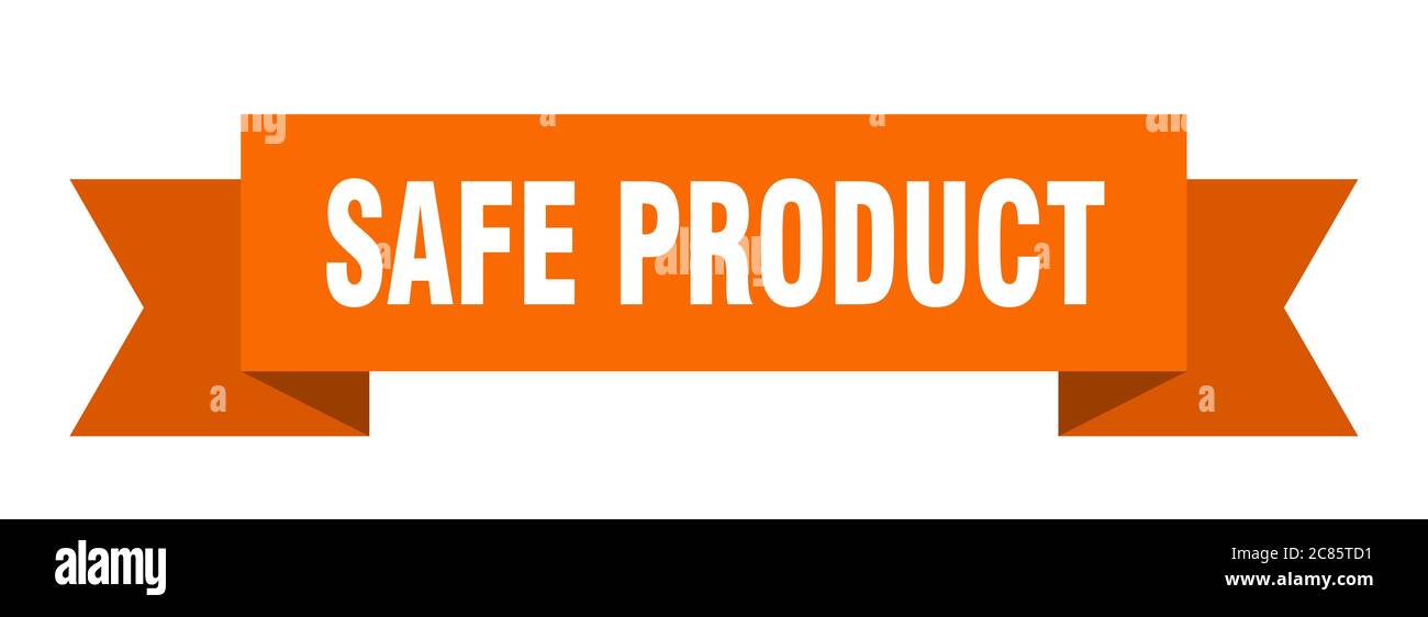 safe product ribbon. safe product paper band banner sign Stock Vector ...