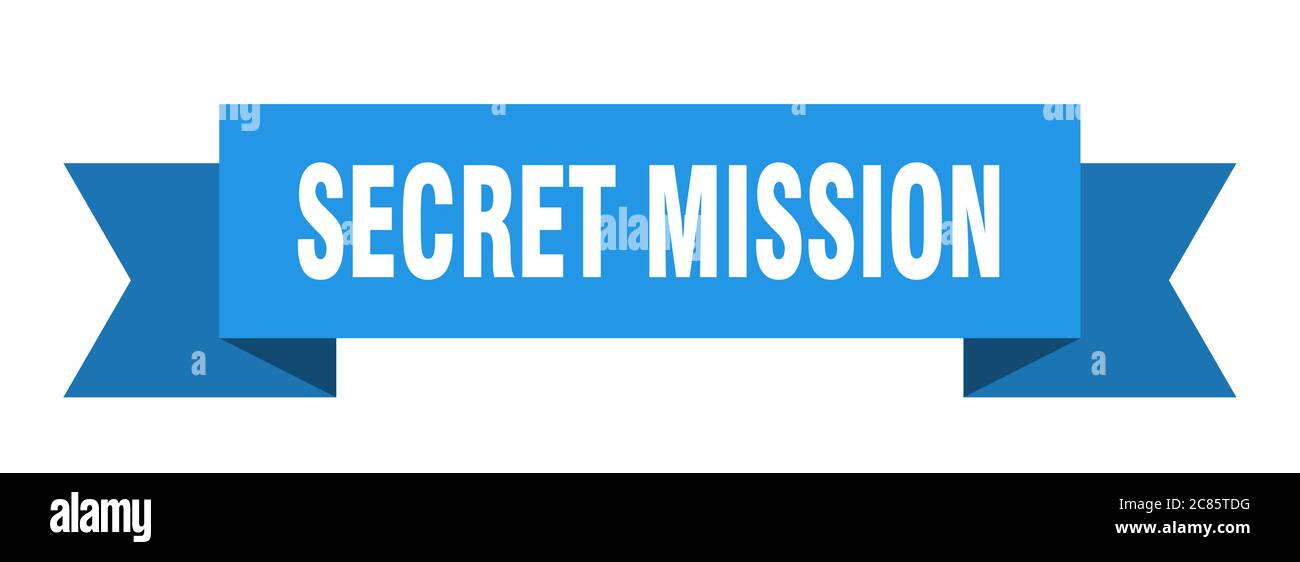 secret mission ribbon. secret mission paper band banner sign Stock ...
