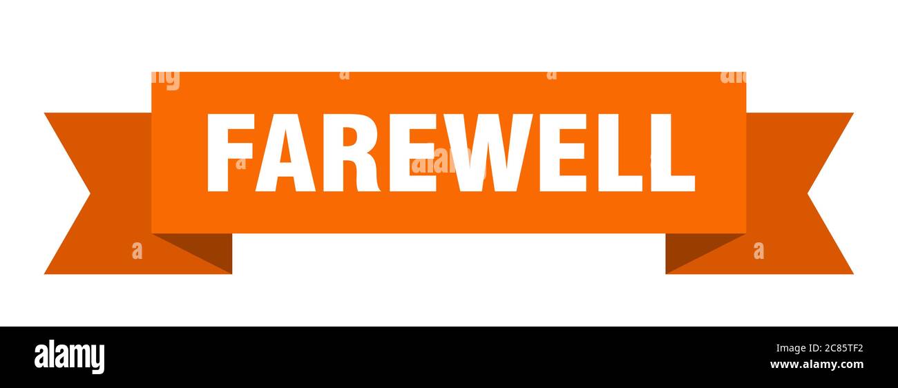 farewell ribbon. farewell paper band banner sign Stock Vector Image ...