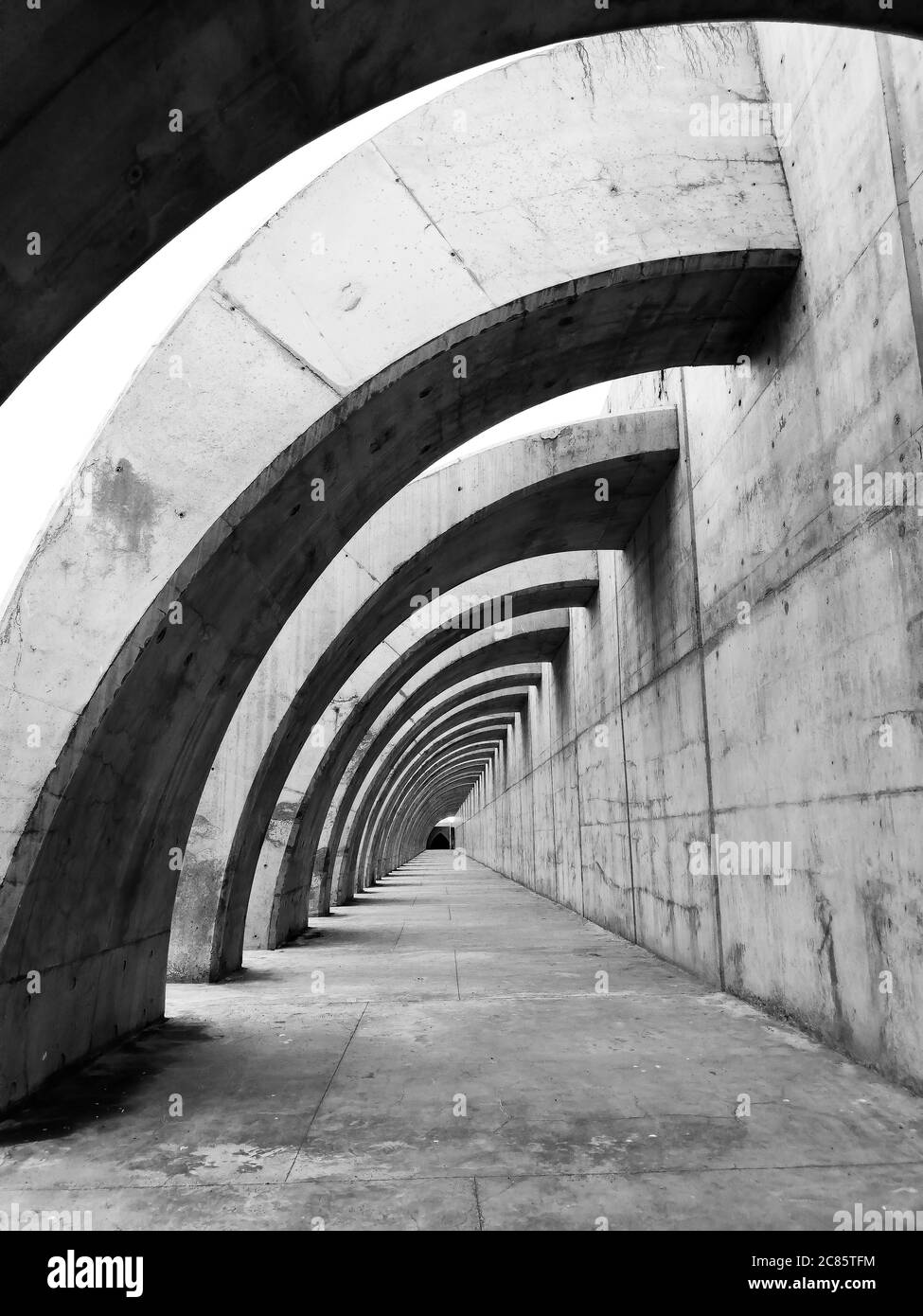 Long corridor view Black and White Stock Photos & Images - Alamy