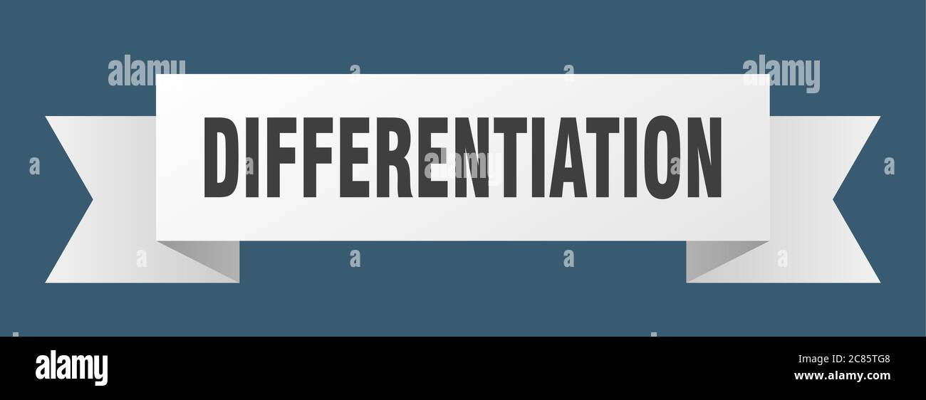 differentiation ribbon. differentiation paper band banner sign Stock ...