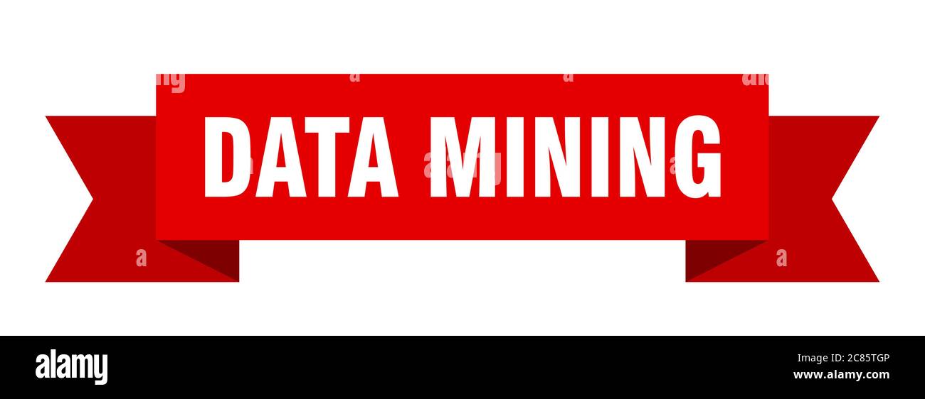 data mining ribbon. data mining paper band banner sign Stock Vector ...