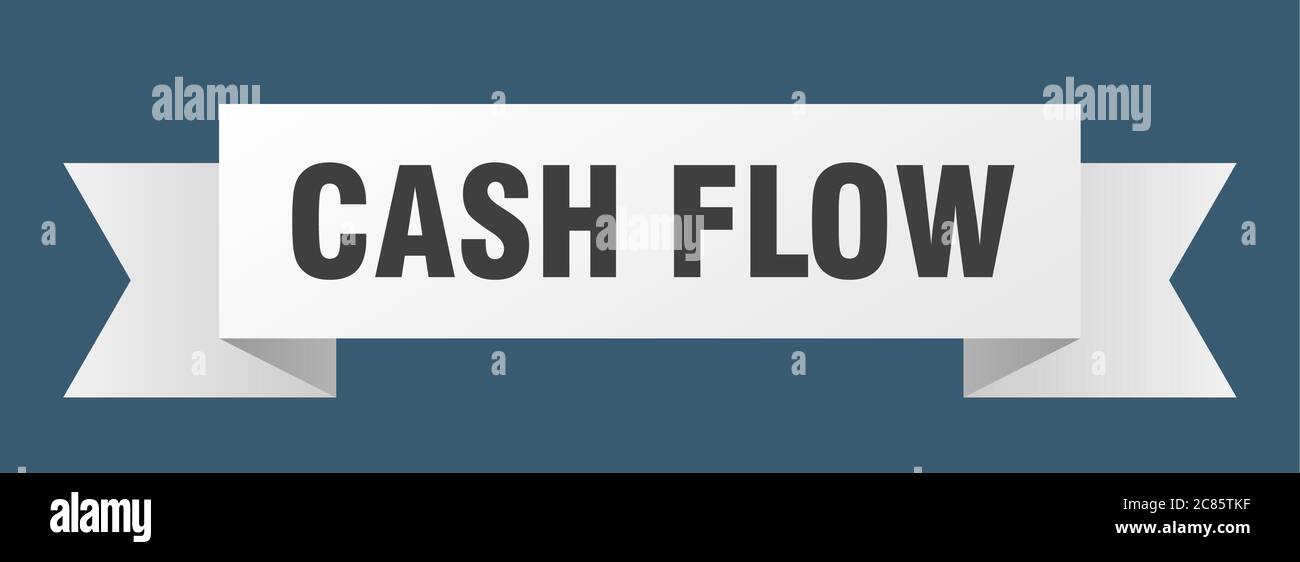 cash flow ribbon. cash flow paper band banner sign Stock Vector Image ...