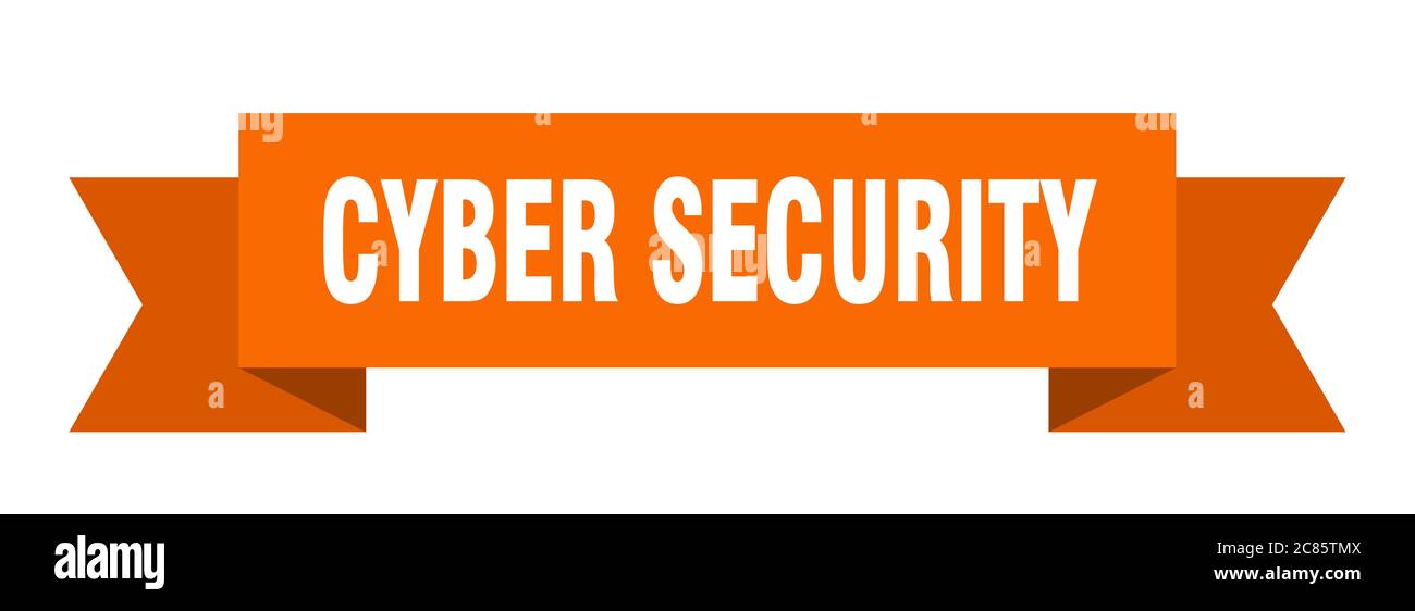 cyber security ribbon. cyber security paper band banner sign Stock ...