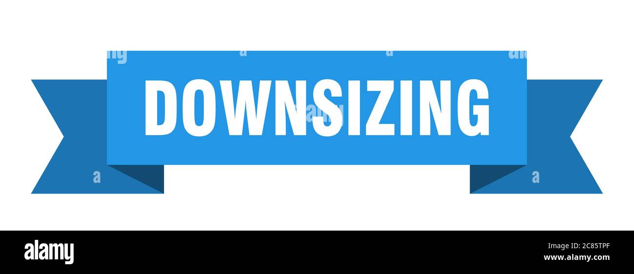 downsizing ribbon. downsizing paper band banner sign Stock Vector Image ...