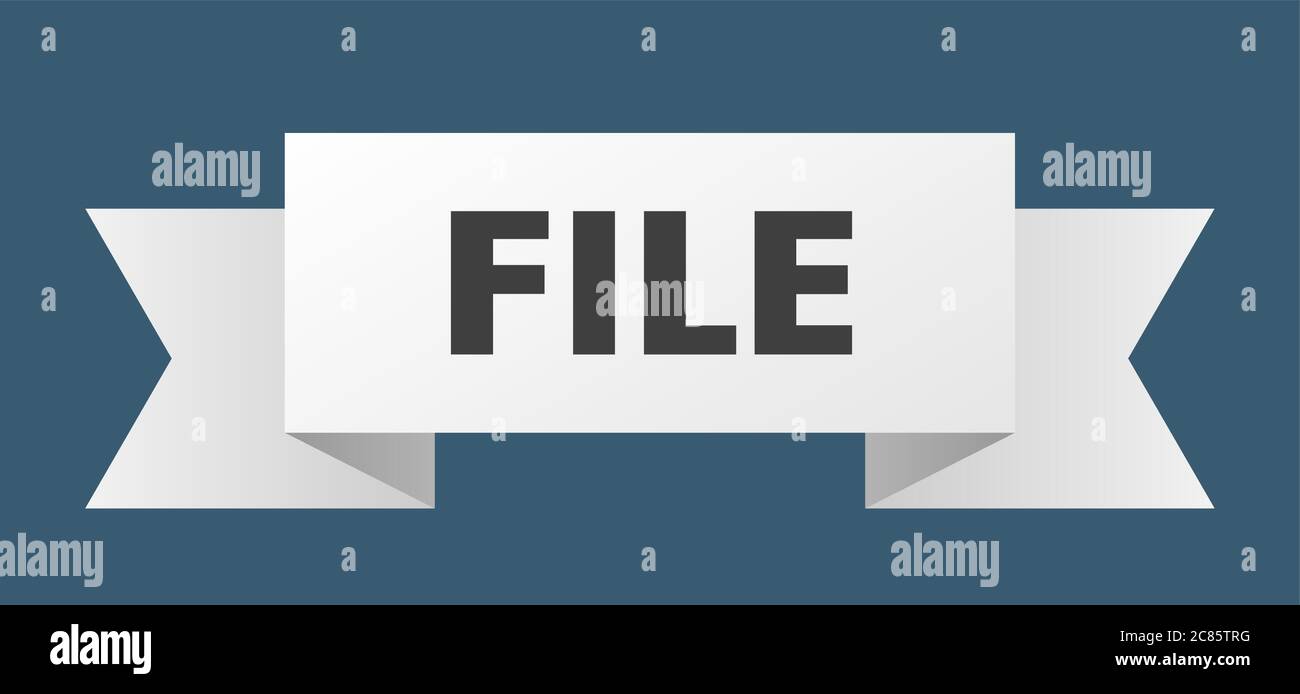 file ribbon. file paper band banner sign Stock Vector Image & Art - Alamy