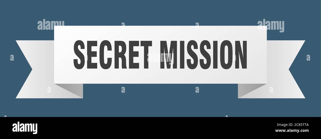 secret mission ribbon. secret mission paper band banner sign Stock ...