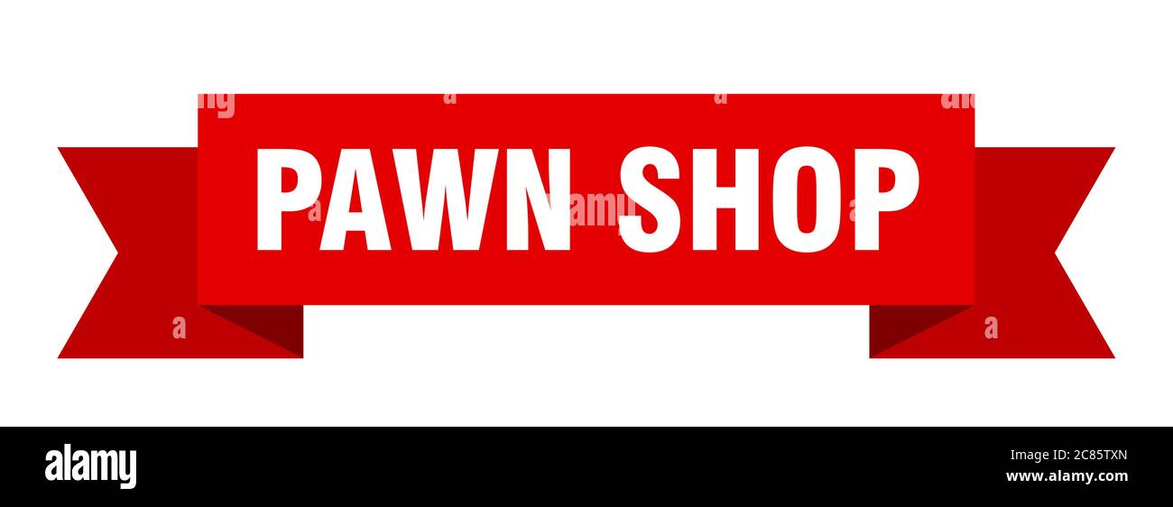 pawn shop ribbon. pawn shop paper band banner sign Stock Vector Image ...