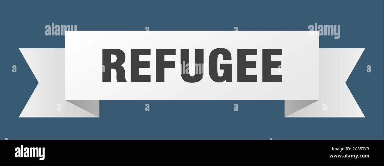 refugee ribbon. refugee paper band banner sign Stock Vector Image & Art ...
