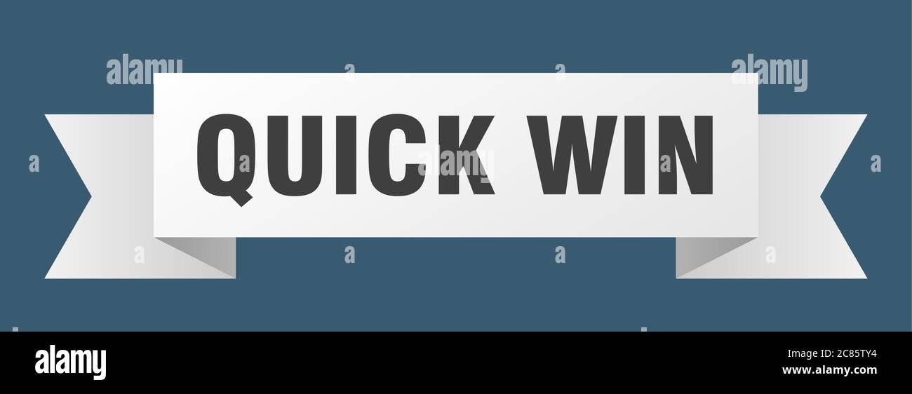 quick win ribbon. quick win paper band banner sign Stock Vector Image ...