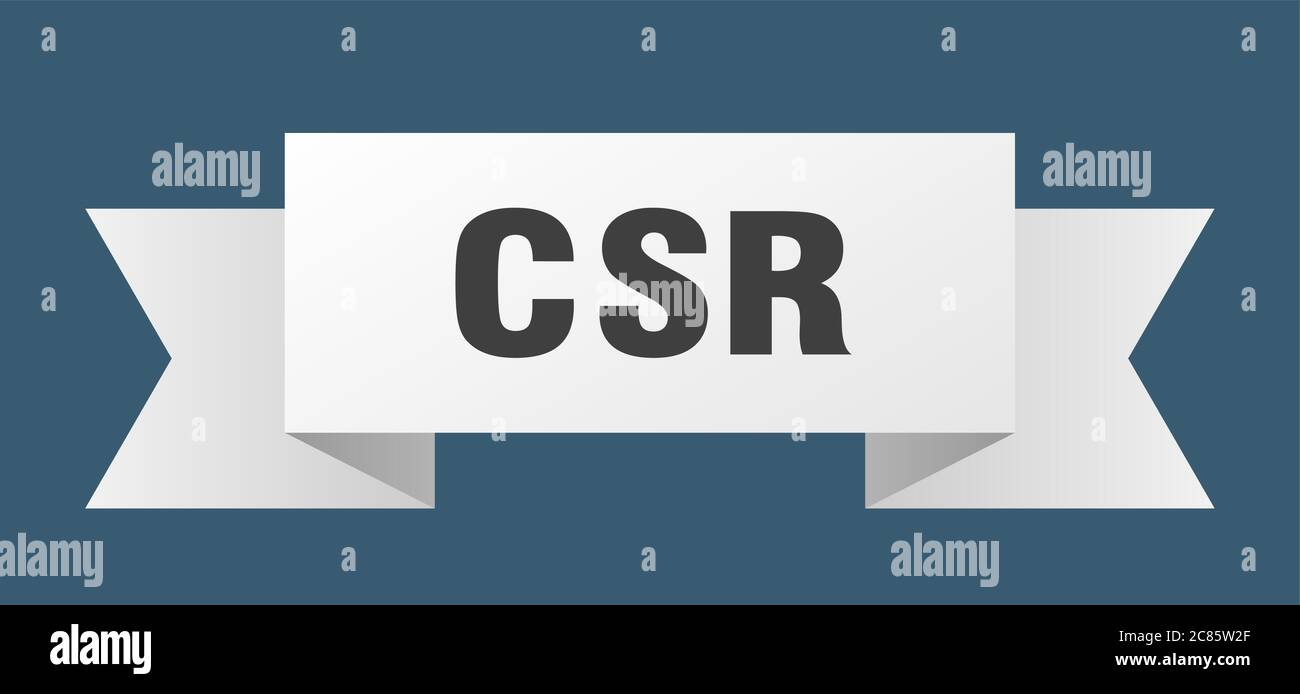 csr ribbon. csr paper band banner sign Stock Vector Image & Art - Alamy