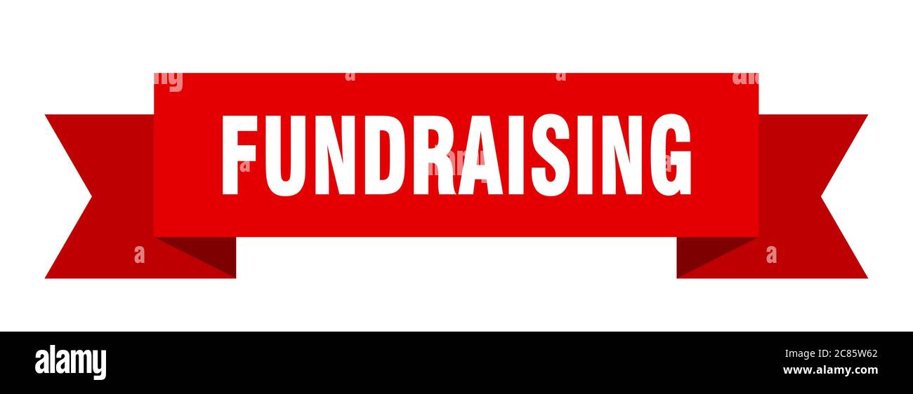 fundraising ribbon. fundraising paper band banner sign Stock Vector ...
