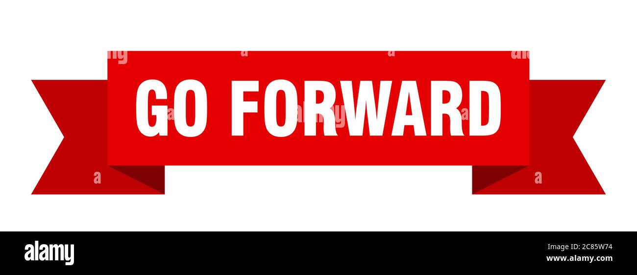 go forward ribbon. go forward paper band banner sign Stock Vector Image ...