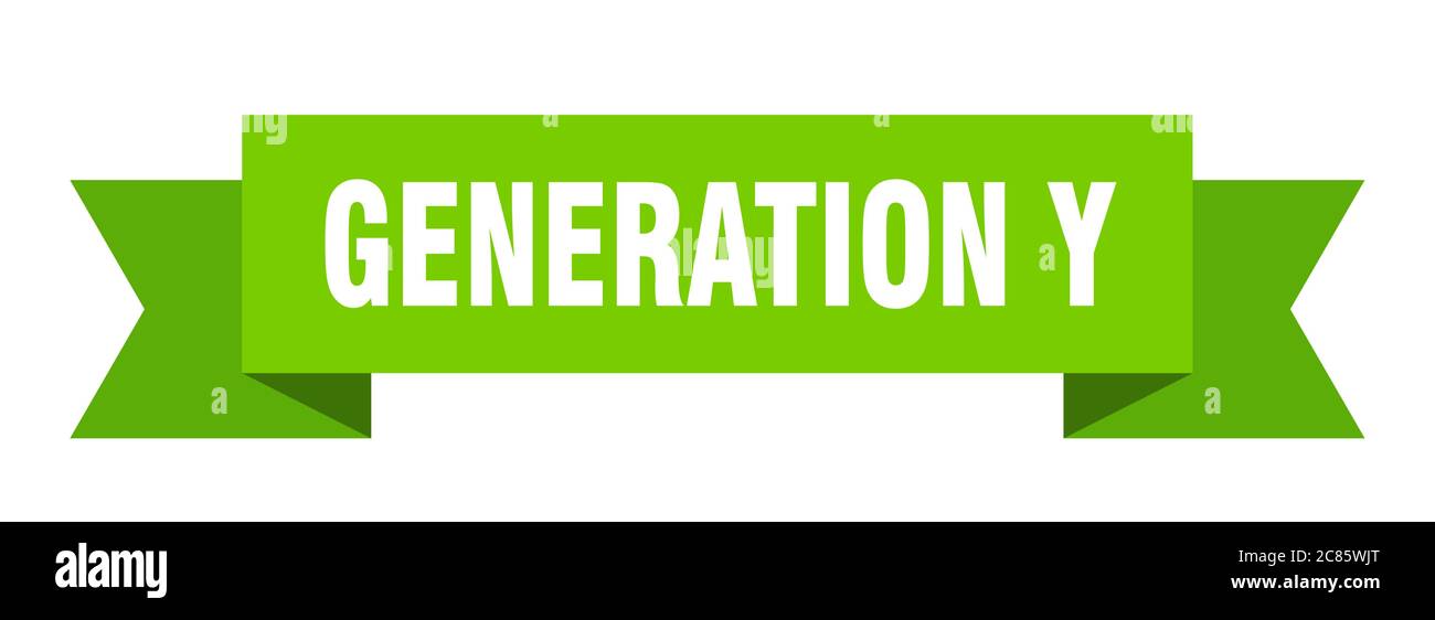 generation y ribbon. generation y paper band banner sign Stock Vector ...