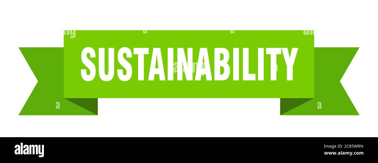 sustainability ribbon. sustainability paper band banner sign Stock ...