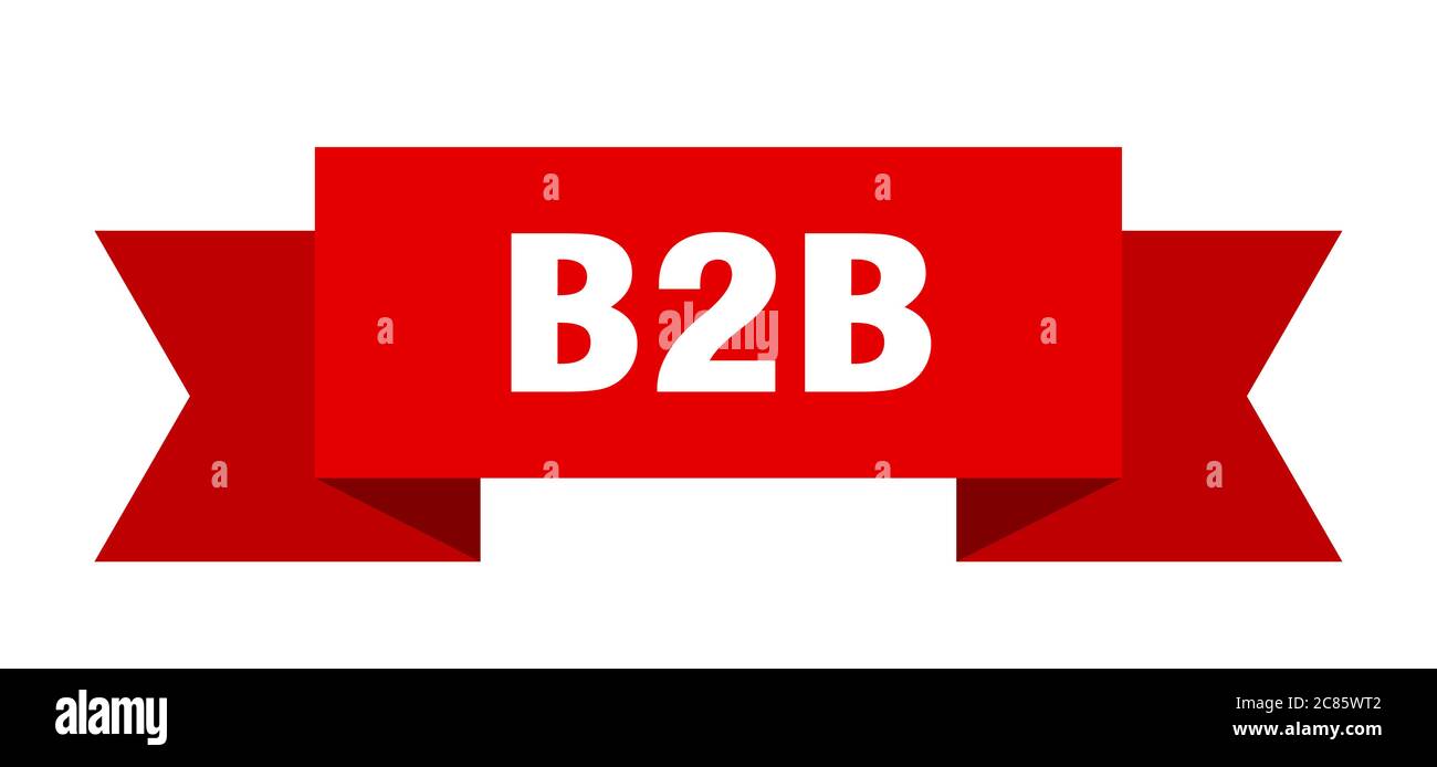 b2b ribbon. b2b paper band banner sign Stock Vector Image & Art - Alamy