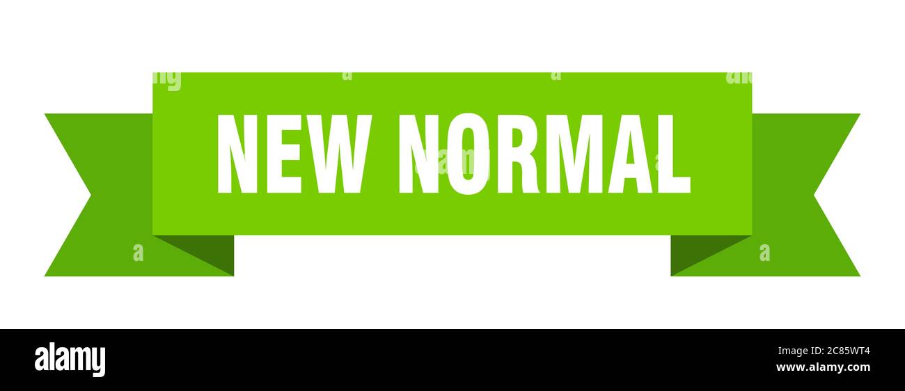 new normal ribbon. new normal paper band banner sign Stock Vector Image ...