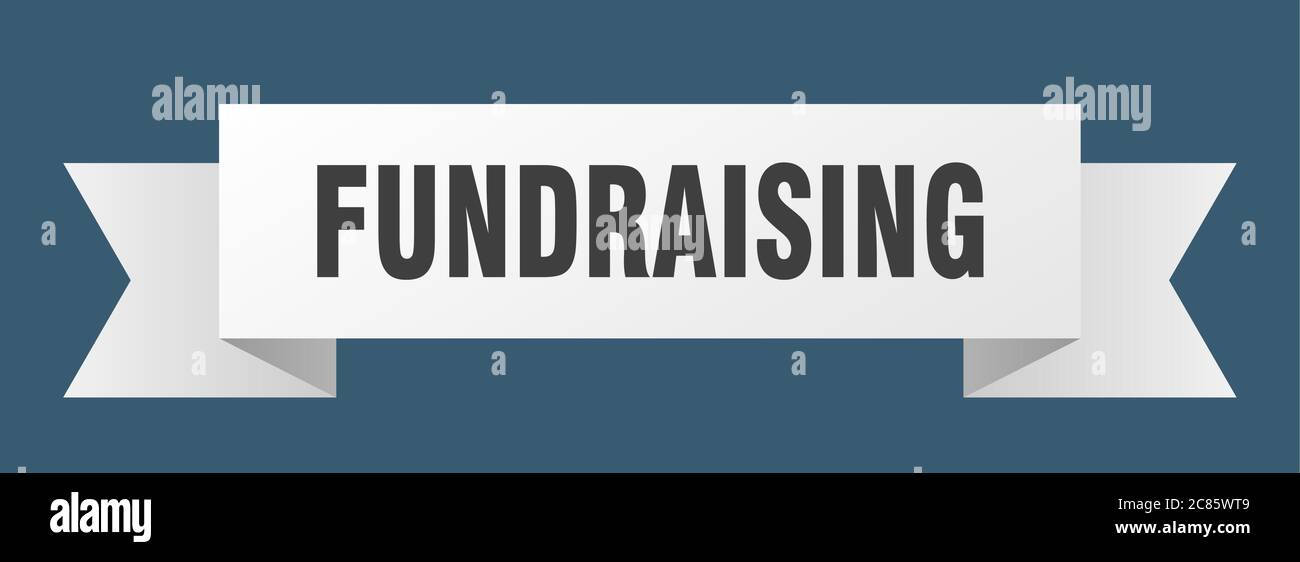 fundraising ribbon. fundraising paper band banner sign Stock Vector ...