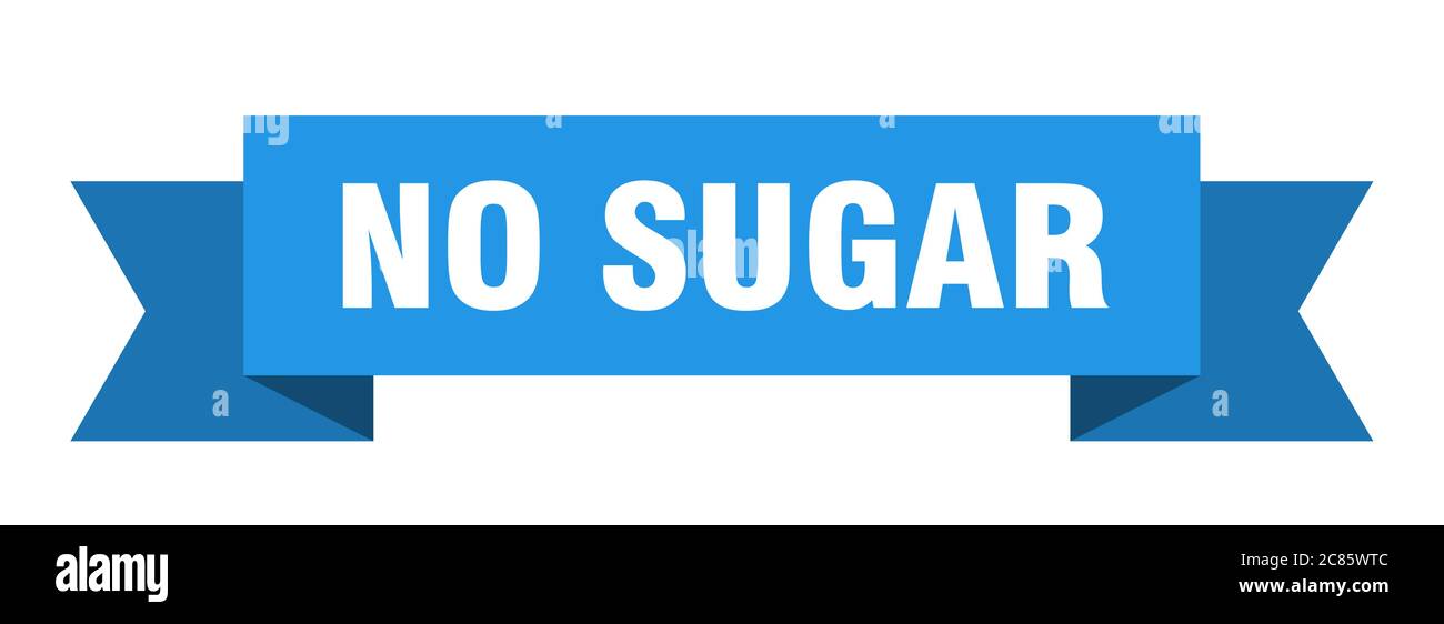 no sugar ribbon. no sugar paper band banner sign Stock Vector Image ...