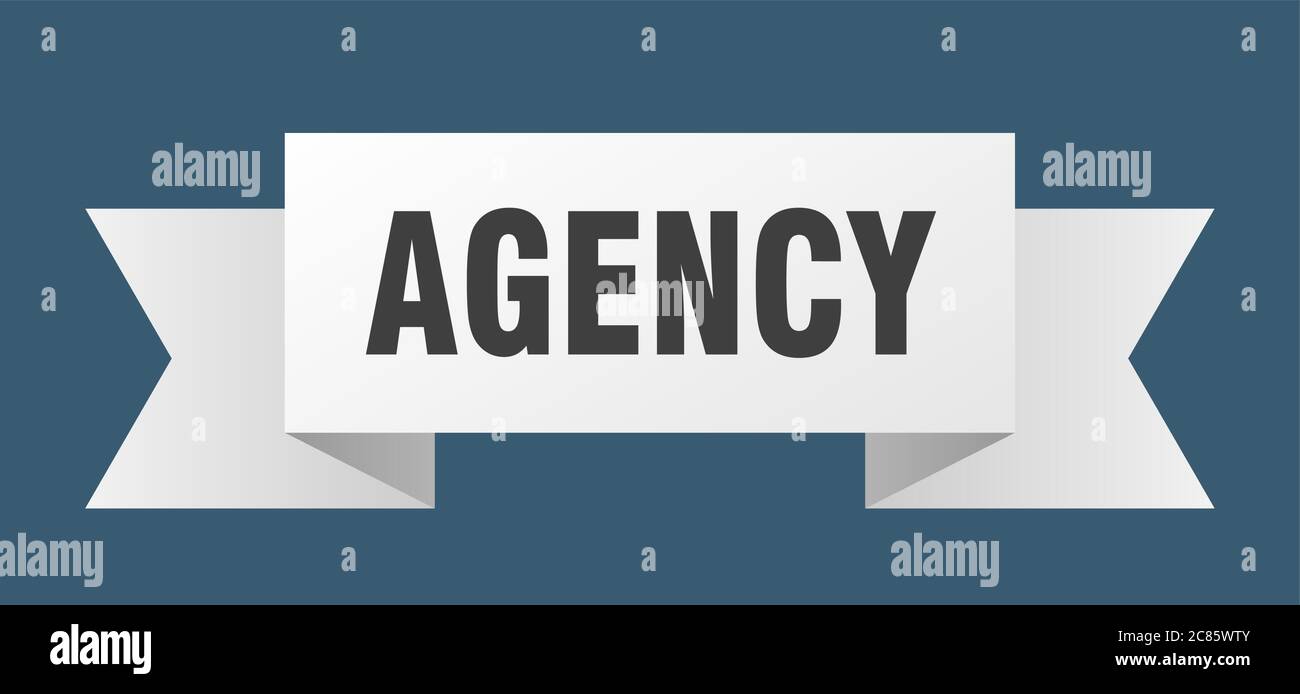 agency ribbon. agency paper band banner sign Stock Vector Image & Art - Alamy