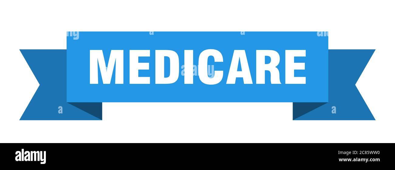 medicare ribbon. medicare paper band banner sign Stock Vector Image ...