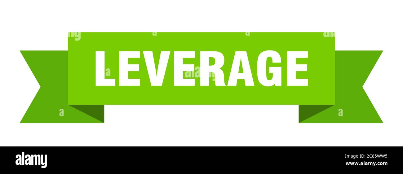 leverage ribbon. leverage paper band banner sign Stock Vector Image ...