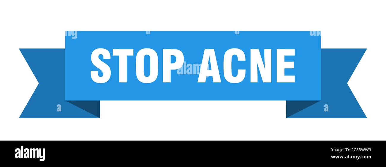 stop acne ribbon. stop acne paper band banner sign Stock Vector Image ...