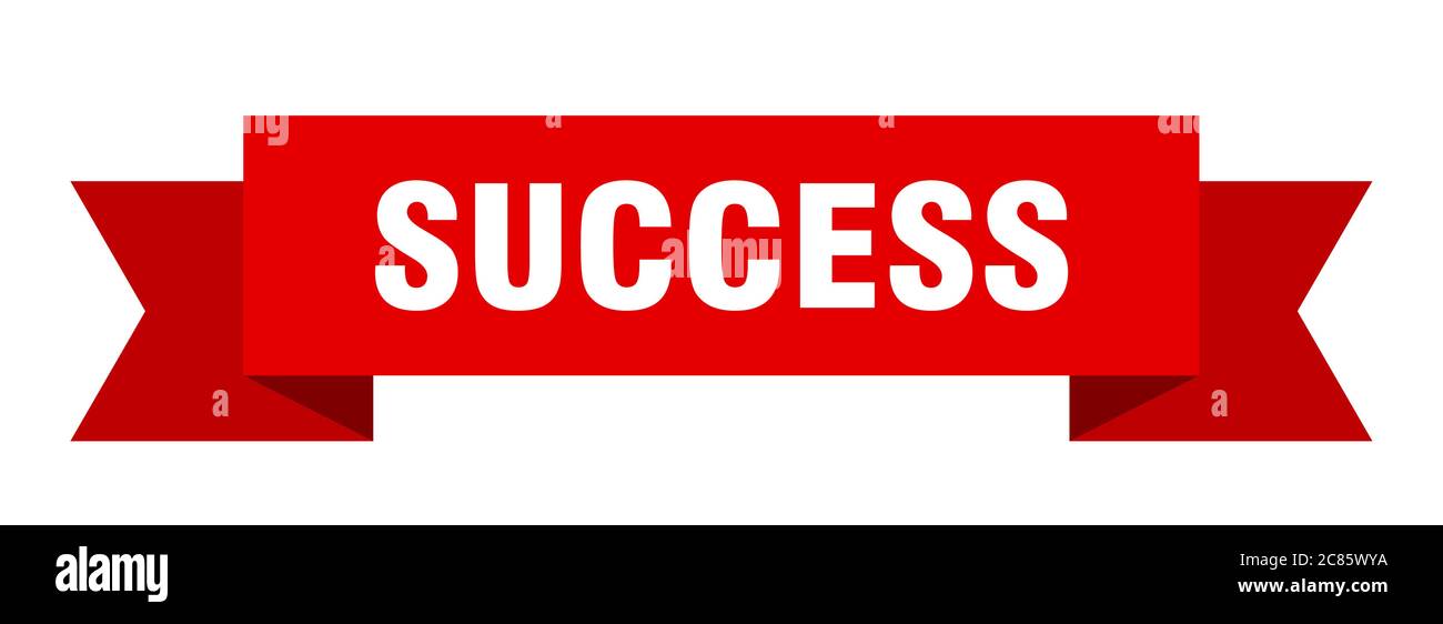 success ribbon. success paper band banner sign Stock Vector Image & Art ...