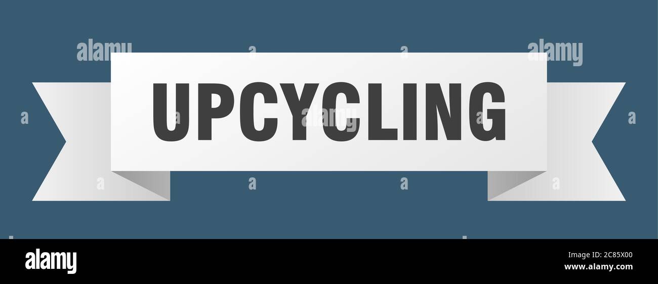 upcycling ribbon. upcycling paper band banner sign Stock Vector Image ...