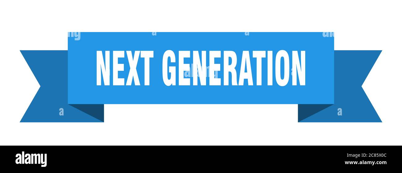 next generation ribbon. next generation paper band banner sign Stock ...