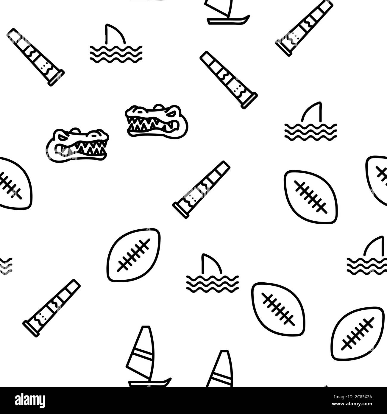 Australia Country Nation Cultural Vector Seamless Pattern Stock Vector ...