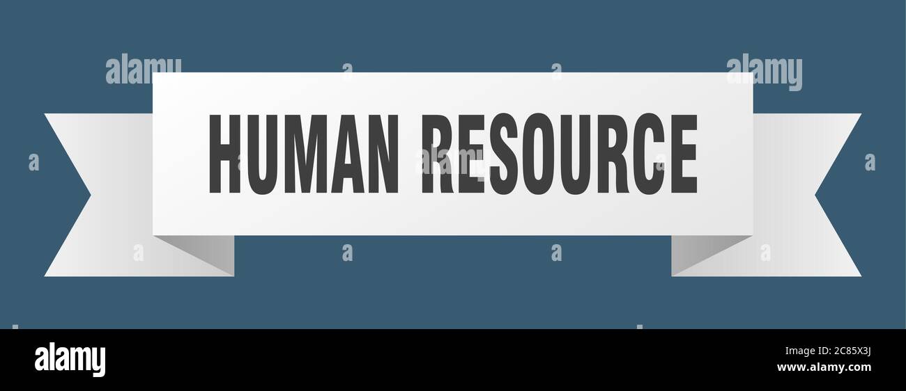 human resource ribbon. human resource paper band banner sign Stock ...