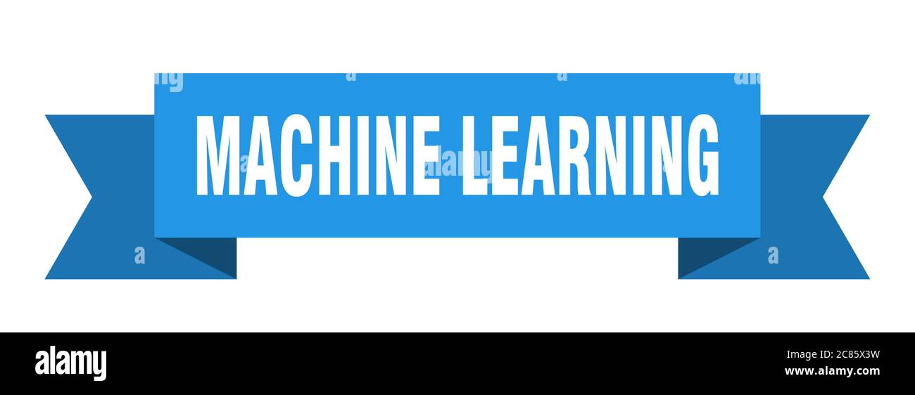 machine learning ribbon. machine learning paper band banner sign Stock ...