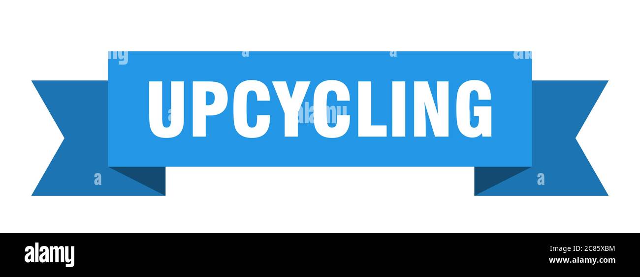 upcycling ribbon. upcycling paper band banner sign Stock Vector Image ...