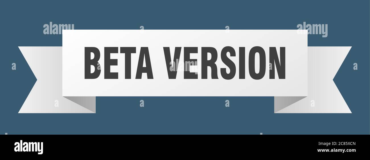 beta version ribbon. beta version paper band banner sign Stock Vector ...