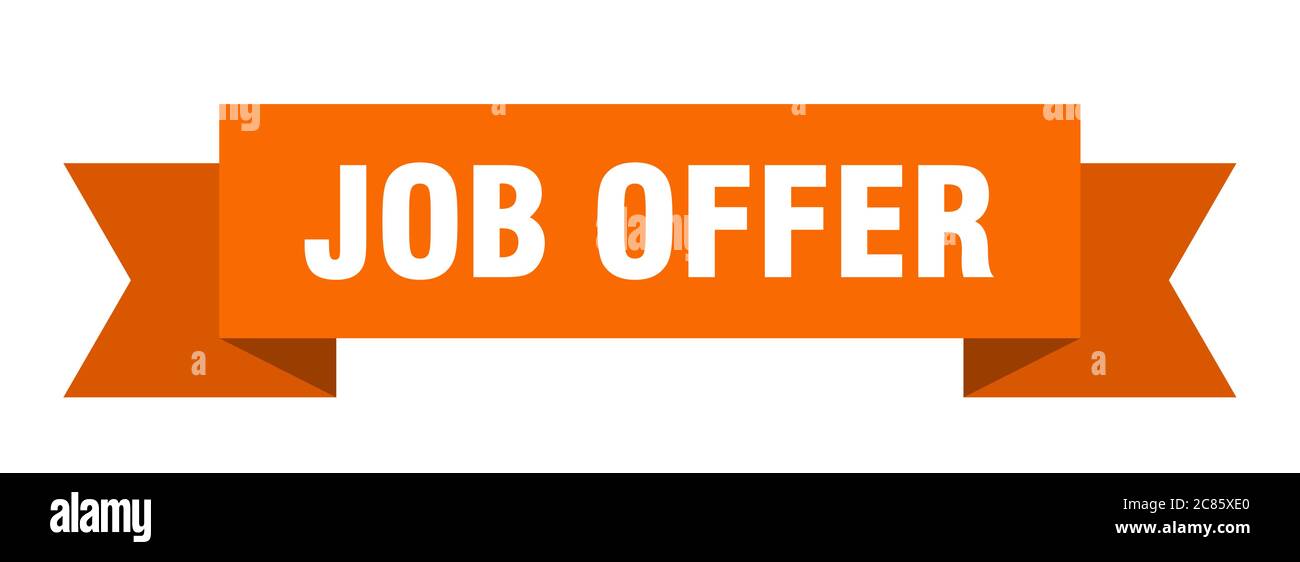 job offer ribbon. job offer paper band banner sign Stock Vector Image ...