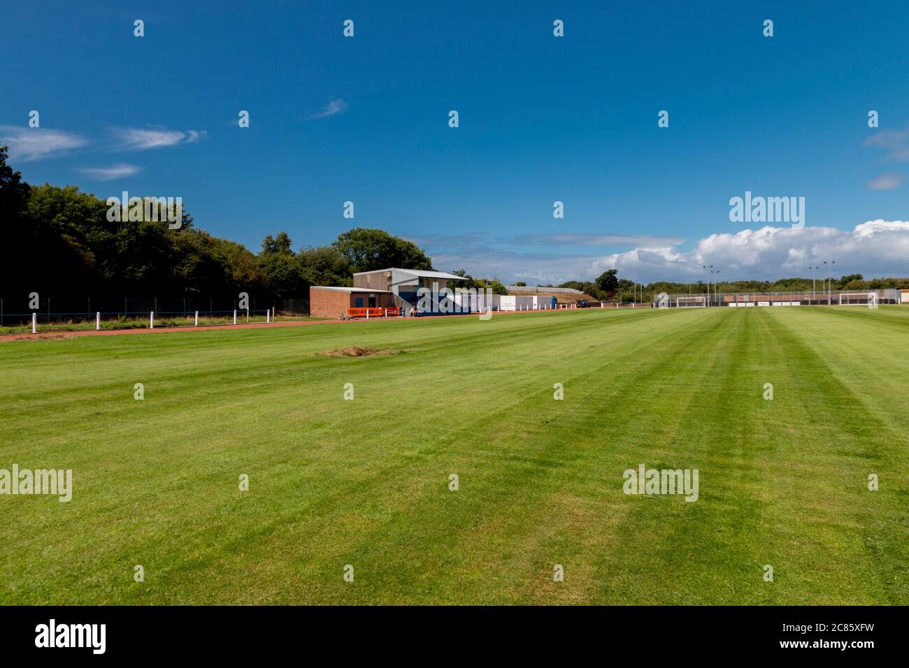 Girvan Football Club & Stone Boat Stock Photo - Alamy