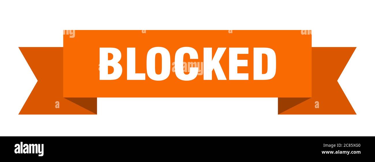 blocked ribbon. blocked paper band banner sign Stock Vector Image & Art ...