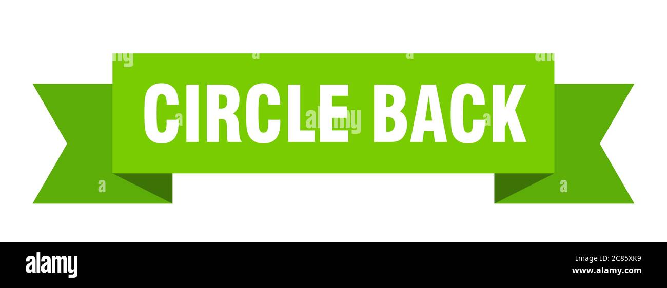 circle back ribbon. circle back paper band banner sign Stock Vector ...