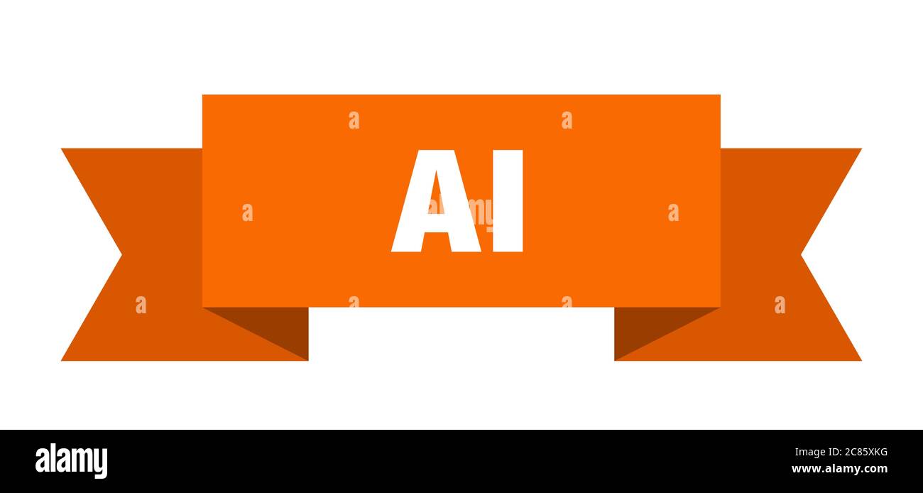 ai ribbon. ai paper band banner sign Stock Vector Image & Art - Alamy
