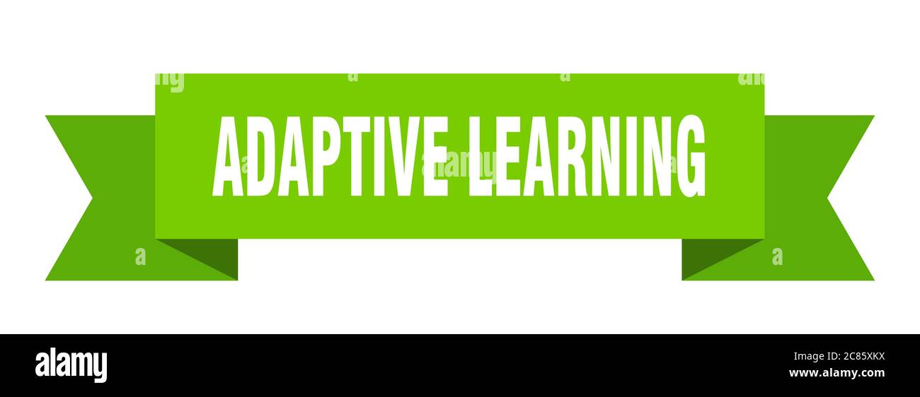 adaptive learning ribbon. adaptive learning paper band banner sign ...