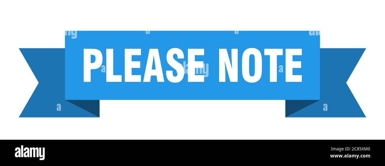 please note ribbon. please note paper band banner sign Stock Vector ...